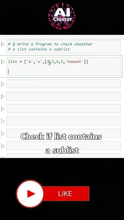 How To Check If List Contains A Sublist In Python │list Operations In Python Youtube