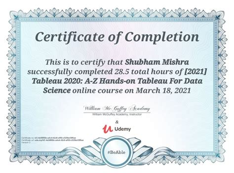 Shubham Mishra On Linkedin Datascience Tableau Udemy Udemycourses