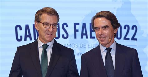 Feijóo Y Aznar Juntos Este Viernes En El Campus Faes Tras Su Apelación