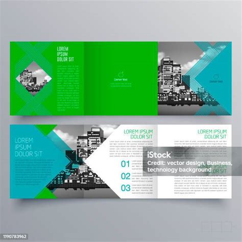 브로셔 디자인 브로셔 템플릿 크리에이티브 트라이 폴드 트렌드 브로셔 개념에 대한 스톡 벡터 아트 및 기타 이미지 개념