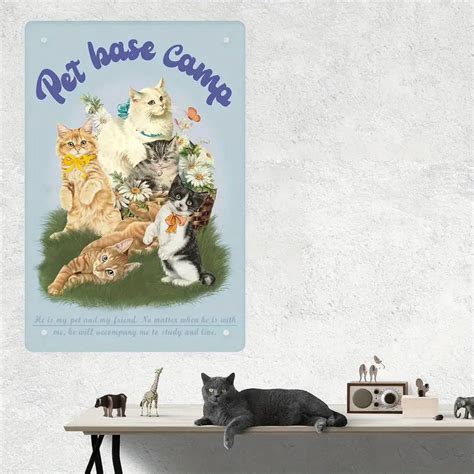 Cat Tin Signs Funny Metal Signs Cat Funny Cat Signs Home Temu Australia