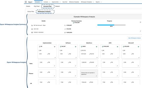 updating account pages with whitespace analysis components squivr