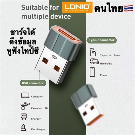 Adapter หัวแปลงtype C Female เป็น Usb A Male ตัวแปลงไทป์ซี สำหรับ