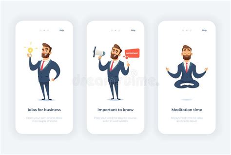 Business UI Template For Website Or Mobile Application Stock Vector Illustration Of
