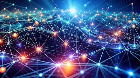 Premium Photo Digital Connectivity A Vibrant Network Of Nodes And Connections In Technology