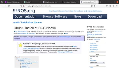 Lesson 2 Installing And Path Setup For Ros In Ubuntu 2004 Getting