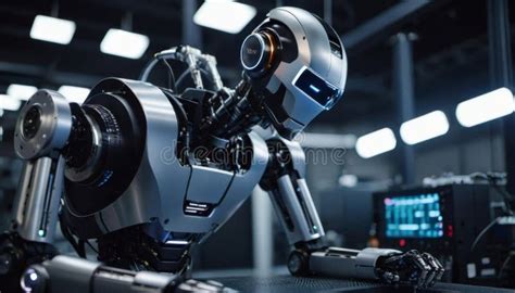 Robotic Manufacturing The Factory Of The Future Generative Ai Stock Illustration