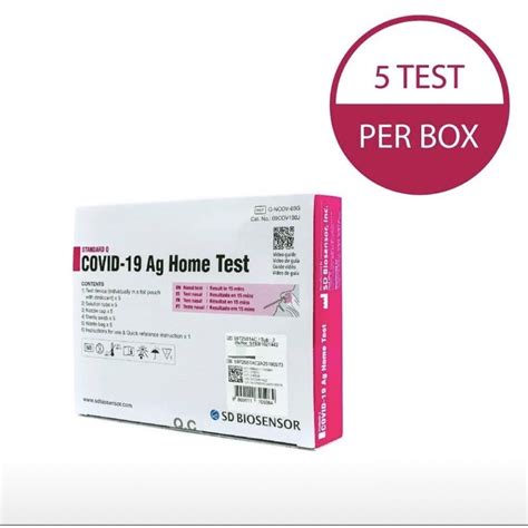 Gss《sg》sd Bionsensor Approved By Hsa Standard Q Covid 19 Ag Home Test