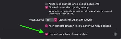 how to adjust or disable font smoothing in macos big sur macrumors