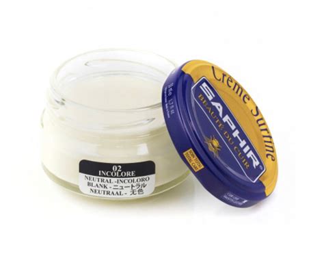 Saphir Neutral Incolore Colourless Renovating Cream Polish 50ml Made I