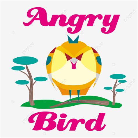 앵그리 버드 아트 새 나무 타이포그래피 Png 일러스트 및 벡터 에 대한 무료 다운로드 Pngtree