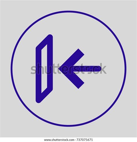 Exit Minimal Icon Arrow Line Vector Stock Vector Royalty Free