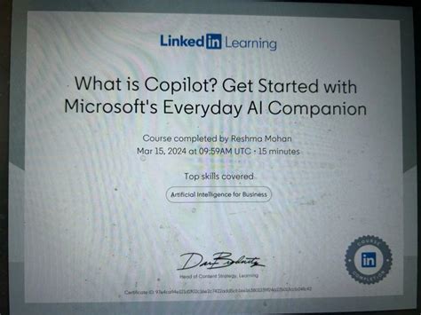 Reshma Mohan On Linkedin Completed The Course From Linkedin Learning