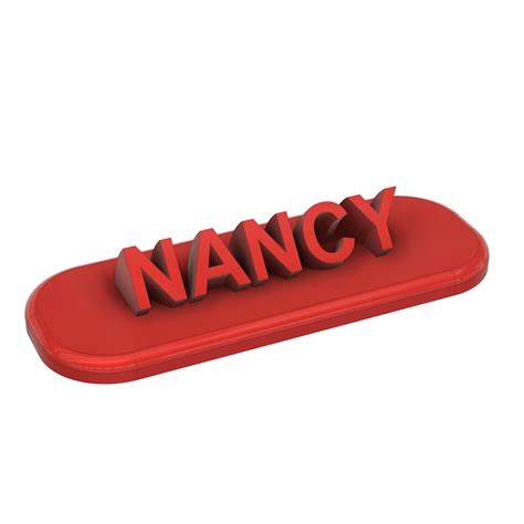 Stl File Nancy Name Tag 🎁・3d Printer Model To Download・cults