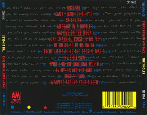 Toda Mi Música Every Breath You Take The Singles The Police 1986