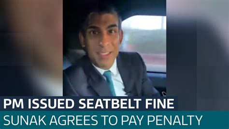 Rishi Sunak Accepts Fine For Not Wearing Seatbelt In Moving Car