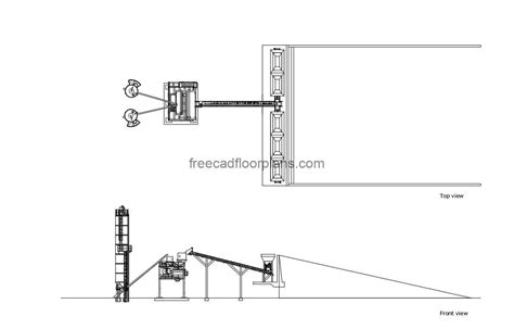 Concrete Batching Plant Free Cad Drawings