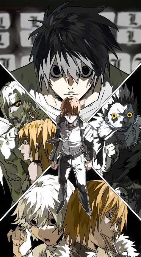 L Yagami Light Amane Misa Ryuk Near And 2 More Death Note Drawn