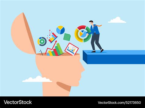 Businessman Places Graph Diagram Report On Human Vector Image