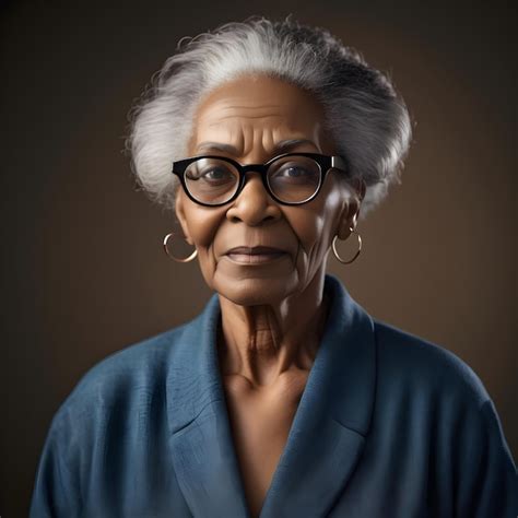 Premium Photo Attractive Black Old Woman Wearing Optical Glasses