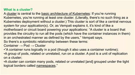 Kubernetes Cluster Vs Nodes Vs Pods Vs Containers Comparison Ppt