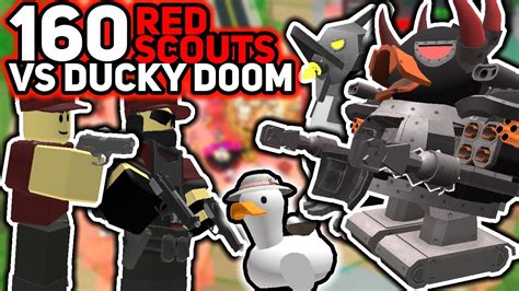 160 Red Scouts Vs Ducky D00m Supports Tower Defense Simulator
