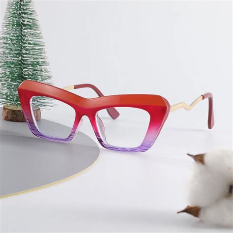 Rashid Cat Eye Orange Glasses