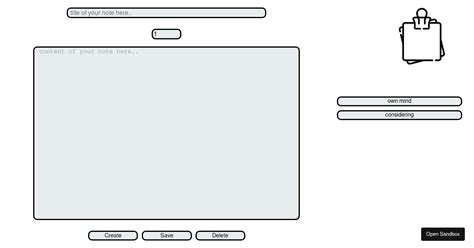 Notes Codesandbox