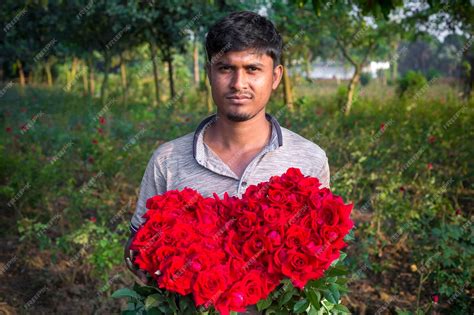 Premium Photo Bangladesh December 07 2017 A Flower Farmer In A
