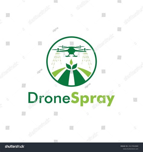 Vector Logo Icon Drone Spray Logo Stock Vector Royalty Free