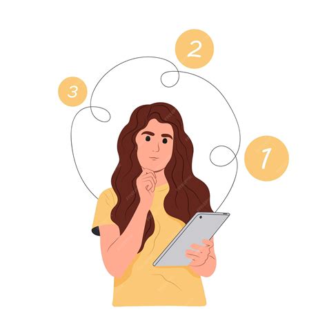 Premium Vector A Person Looks At The Sequence Of His Affairs And