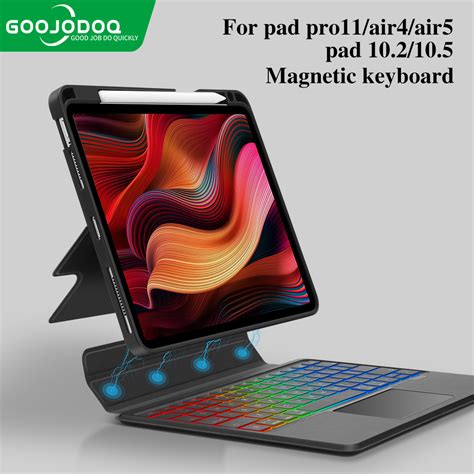 GOOJODOQ RGB Magic Keyboard For IPad Pro Air IPad Th Generation Case Th Th