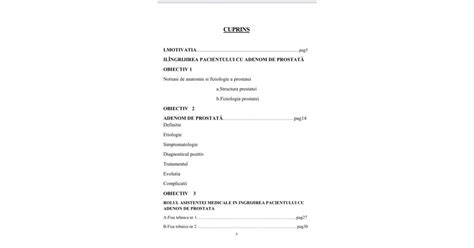 Ingrijirea Pacientilor Cu Adenom De Prostata Lucrare De Licenta Amg