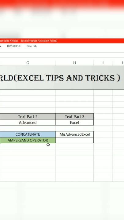 excel exceltips knowledge shorts exceltutorial viral