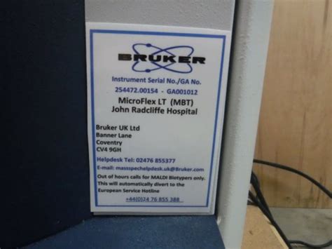 Bruker Microflex Ltsh Maldi Tof Ms Time Of Flight Mass Spectrometer In