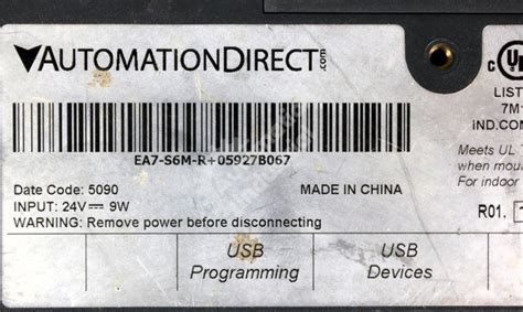 Ea7 S6m R By Automation Direct C More 6 In Touch Screen Hmi Ea7 Series