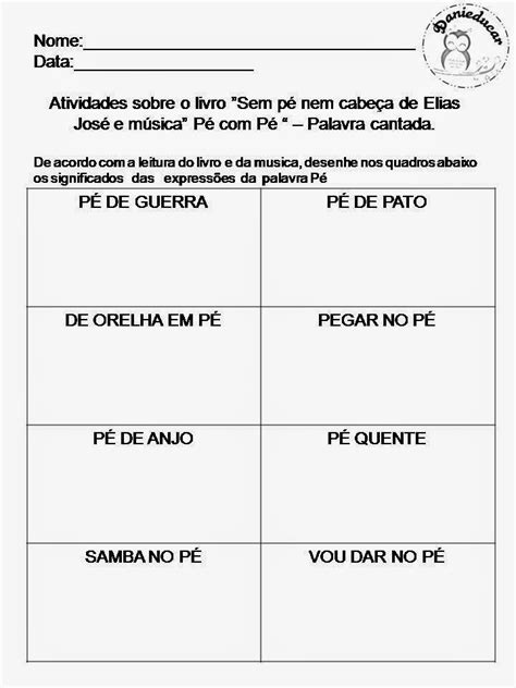 Atividades Do Livro Sem Pé Nem Cabeça Dani Educar