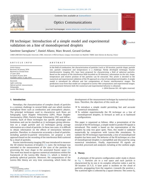 Pdf Experimental Validation Of Fourier Interferometric Imaging Fii A New Simple And