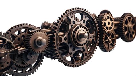 Modern Ai Powered Automation Flow Vector Illustration With Gears And