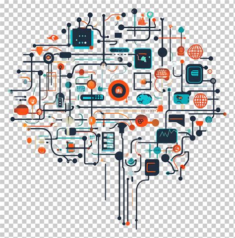 Neural Networks Brain Cartoon Illustration For Education Concept Png