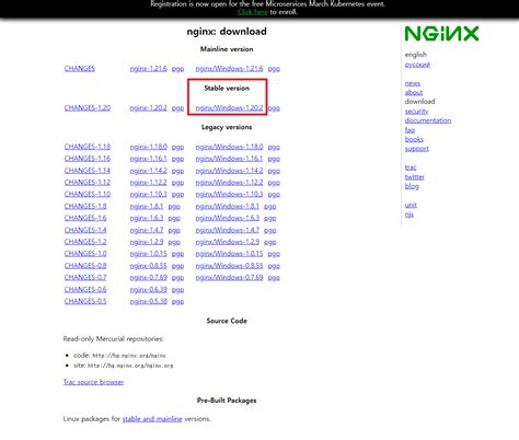 Setting NGINX Windows OS 설치 및 설정 Opendocs Blog