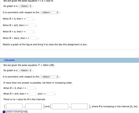 solved we are given the polar equation r 6 6sin θ its
