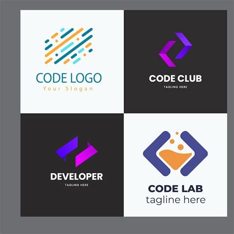 Premium Vector Set Of Code Boost Logo Designs Concept Vector Rocket