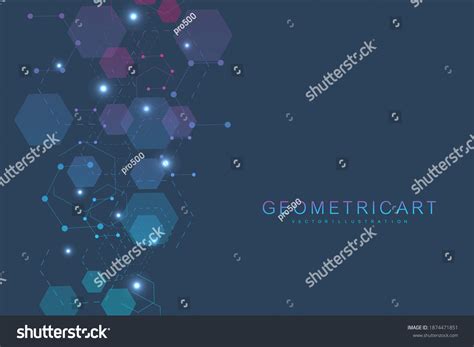 Technology Structure Molecular Connect Elements Connection เวกเตอร์