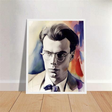 Aldous Huxley Watercolor Art Print Portrait Poster Literature