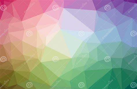 Illustration Of Green Low Poly Beautiful Multicolor Background Stock Illustration