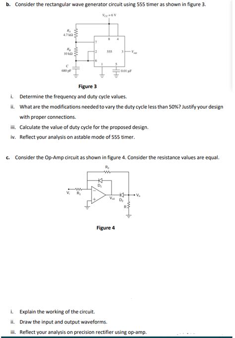 Solved B Consider The Rectangular Wave Generator Circuit