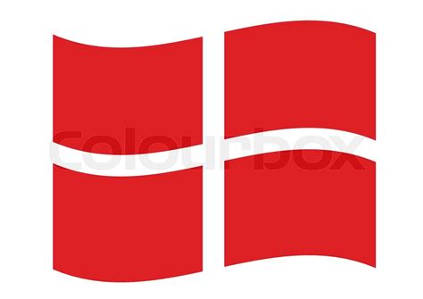 Denmark Flag With Wave Effect Stock Vector Colourbox