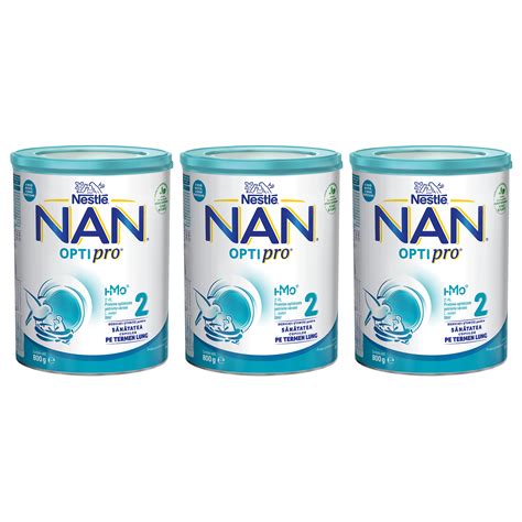 Formula De Lapte De Continuare Nan 2 Optipro Hmo 6 Luni Bebe Tei