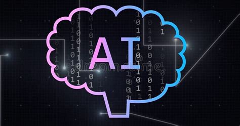 Image Of Digital Data Processing And Connections With Ai Chatbot Icon